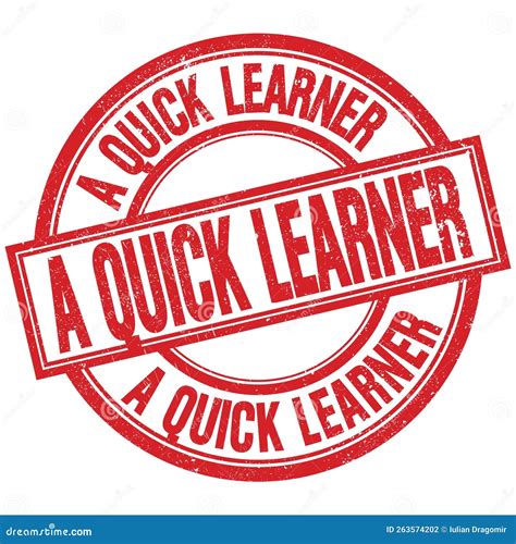 A Quick Learner Written Word On Red Stamp Sign Royalty Free Stock Image