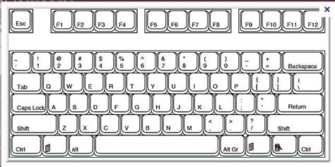 Printable Blank Computer Keyboard Template