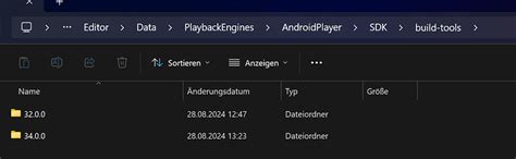 SDK Build Tools Version Issue For Android API In Unity 2022 3 44f1LTS