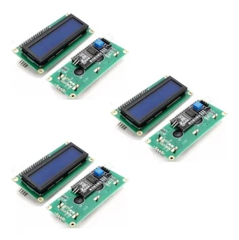 Kit 3x Pcs Display Lcd 16x2 Comunicação I2c Para Arduino Parcelamento Sem Juros