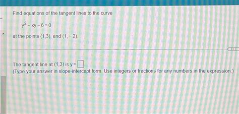 Solved Find Equations Of The Tangent Lines To The Chegg