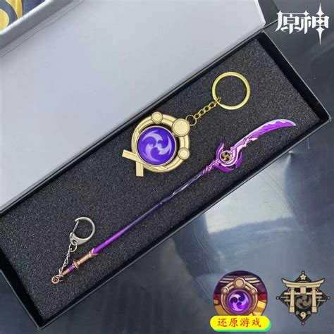 原神新上架 原神雷電將軍周邊薙草無想壹刀武器模型胡桃魈神之眼禮盒套裝禮物 蝦皮購物