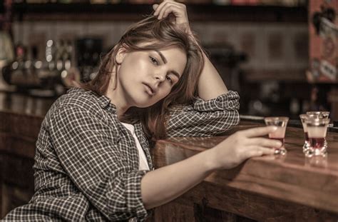Girl Drinking Liquor
