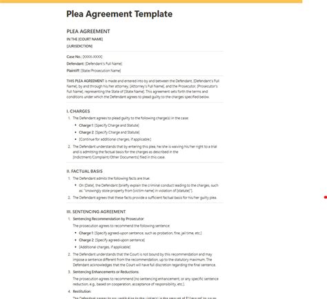 Plea Agreement Template Notion Template For Lawyers