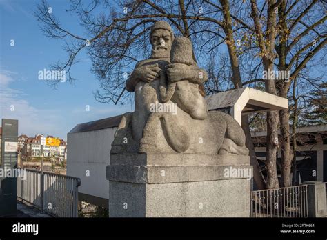 Centaur Chiron Statue At Kirchenfeld Bridge Bern Switzerland Stock
