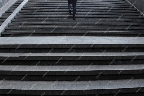 Premium Photo Young Girl Walking Up The Stairs