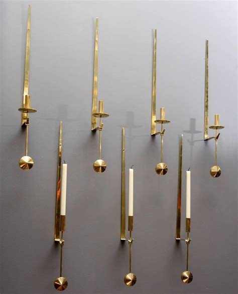 Brass Pendulum Wall Sconces By Pierre Forsell For Skultuna For Sale At