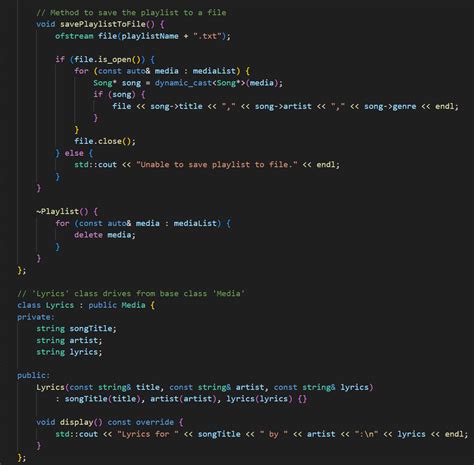 Solved Include Lyrics Hppusing Namespace Std Operator Chegg