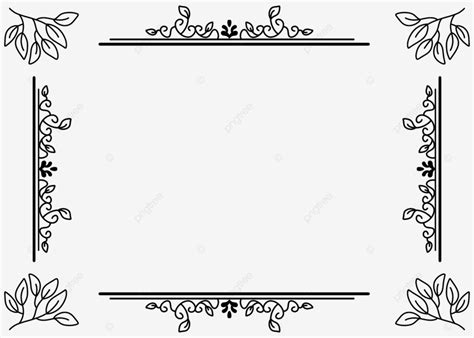 Vintage Border Black Border Ornate Pattern Vintage Pattern Png