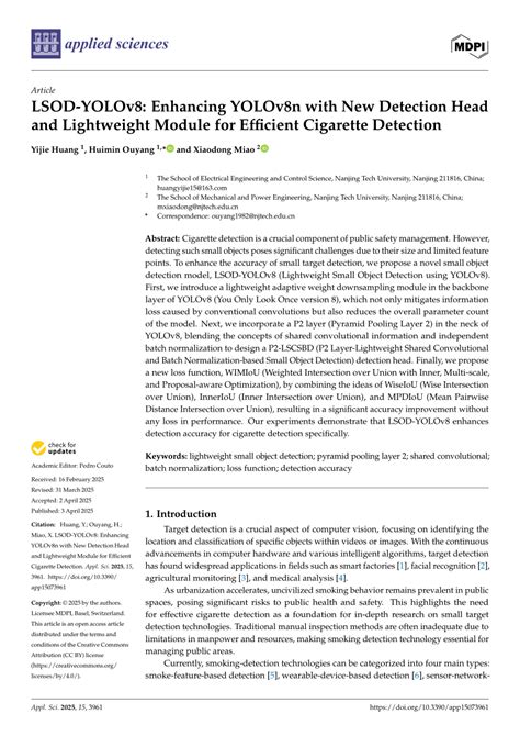 Pdf Lsod Yolov8 Enhancing Yolov8n With New Detection Head And Lightweight Module For