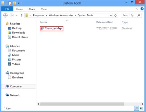 How To Make Character Map Shortcut In Windows