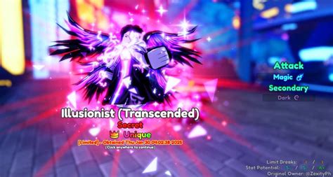 Unique Aizen Illusionist Transcended Anime Adventures Account