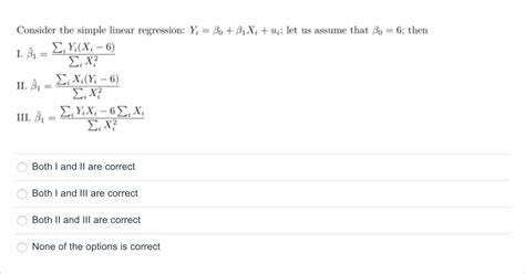 Solved Consider The Simple Linear Regression Y Bo B1x