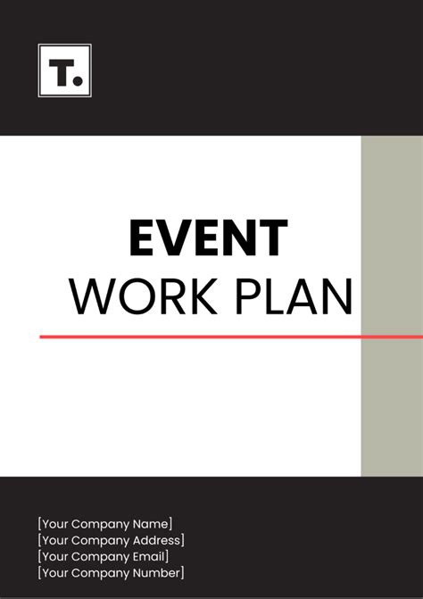 Free Event Work Plan Template To Edit Online