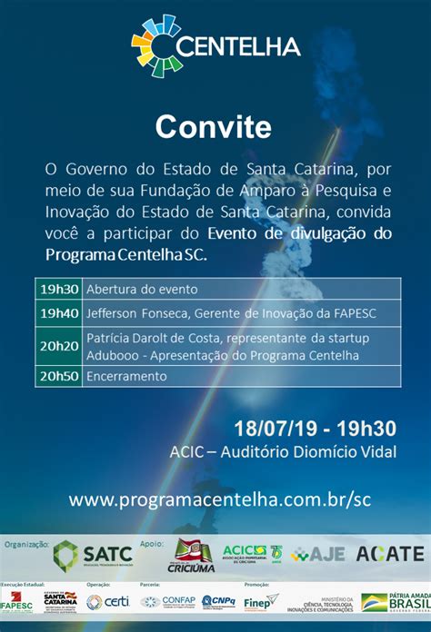 Evento apresenta Programa Centelha de incentivo à inovação Sulinfoco