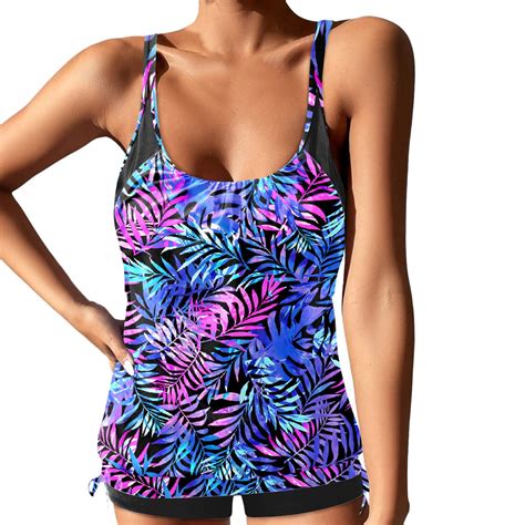 Itsame Tankini Bathing Suit For Womens Breathable Graphic Scoop Neck