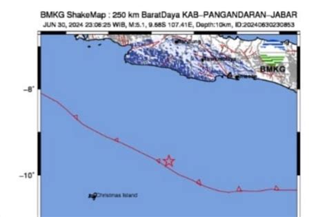 Pangandaran Diguncang Gempa Magnitudo RADAR SERPONG