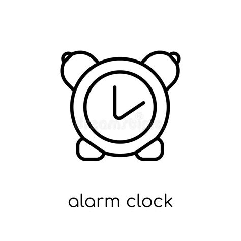 Alarm Clock Icon Vector Isolated On White Background Alarm Clock Sign Line And Outline