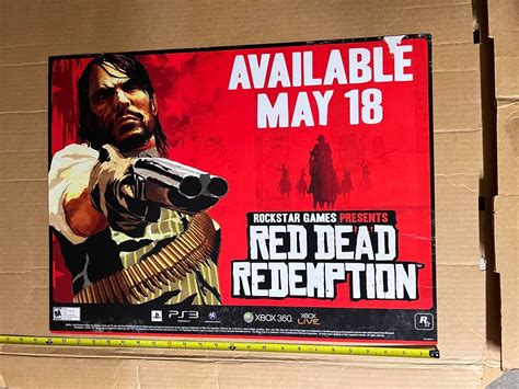 Gamestop Poster Red Dead Redemption Rockstar Games Xbox