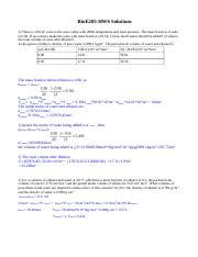 BIOE HW Solution Docx BioE HW Solutions There Is M Wine In The Wine Cellar