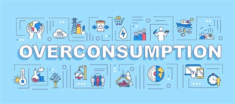 Premium Vector Overconsumption Word Concepts Banner Consumerism And