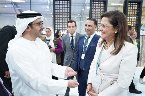 وزيرة التخطيط تلتقي وزيرالخارجية والتعاون الدولي الإماراتي خلال Cop27