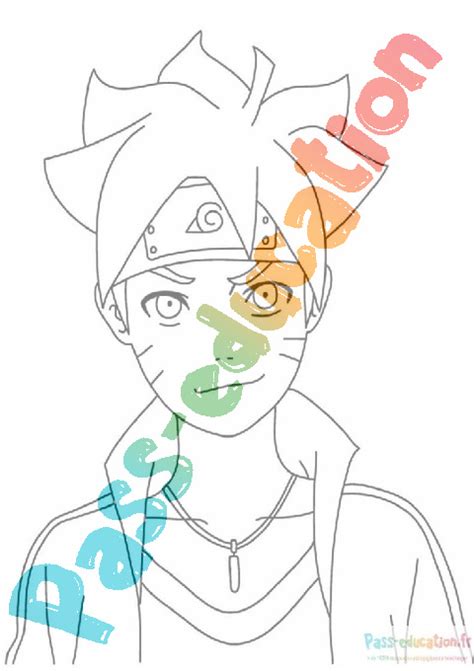 Coloriage gratuit Boruto PDF à imprimer