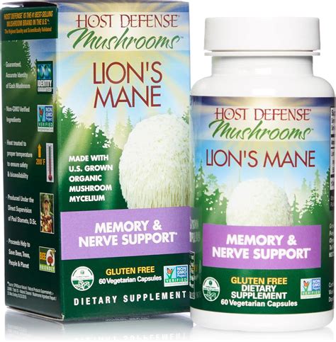 Amazon.com: Host Defense, Lion's Mane Capsules, Promotes Mental Clarity ...