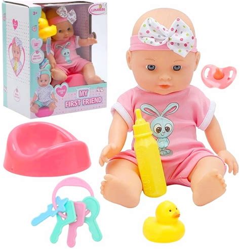 LALKA BOBAS BABY 30CM SIKAJĄCA Z NOCNIKIEM CUMLEM Frikolino pl
