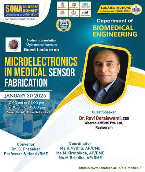 Guest Lecture On Microelectronics In Medical Sensor Fabrication