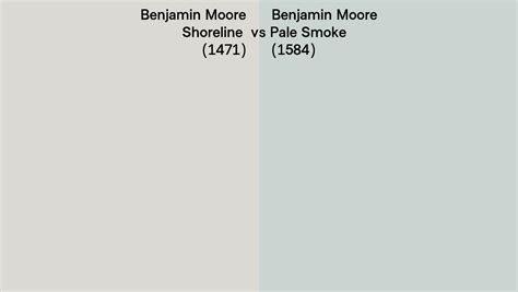 Benjamin Moore Shoreline Vs Pale Smoke Side By Side Comparison