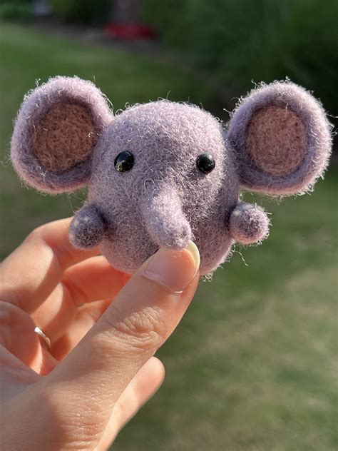 Needle Felted Elephant Nwa Makers