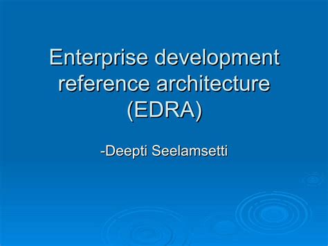 Pdf Enterprise Development Reference Architecture Edra Dokumentips