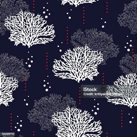 유행 직물 벽지 웹 및 모든 인쇄를 위한 Buble와 물방울 무늬 패턴 벡터 일러스트 레이 션 디자인을 가진 현대 이음새가 없는 손 그려진 산호 혼합 그리기에 대한 스톡