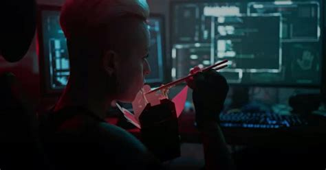 Female Coder Enjoys Noodles Checking Program On Monitors Technology