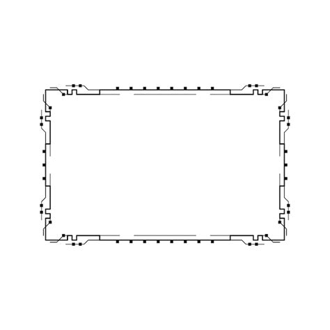 Premium Vector Abstract Black Simple Line Rectangular Frame Doodle