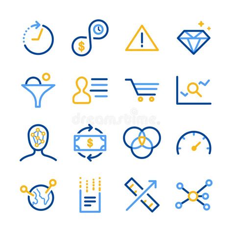 Analytics Icons Set Stock Vector Illustration Of Icon 89974360