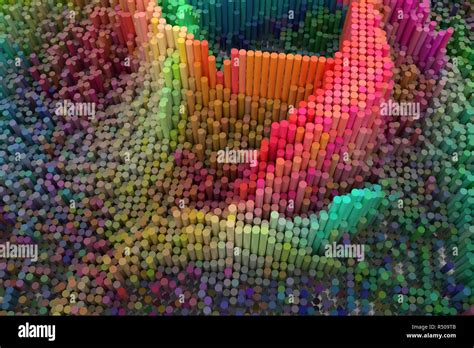 Colorful 3d Rendering Block Geometric Structure Shape Composition For Web Page Wallpaper