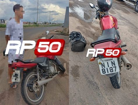 Suspeito é preso em blitz pilotando moto roubada chassi adulterado RP Notícia