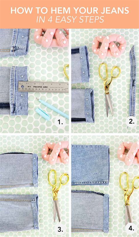 How To Hem Your Jeans In 4 Easy Steps A Beautiful Mess