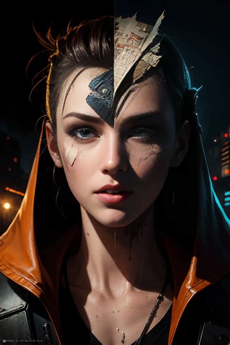 【ai绘画】赛博朋克头像，有需要的朋友可以保存 哔哩哔哩