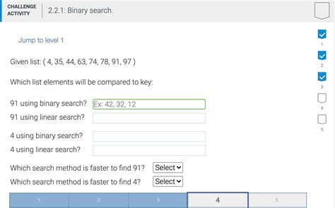 Solved Challenge Activity 221 Binary Search Jump To