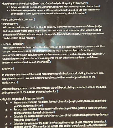 Experimental Uncertainty Error And Chegg