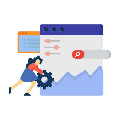Female Working Webpage Setting Controller Icon Download On Iconfinder