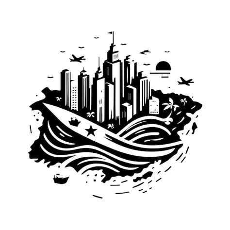 Puerto Rico Map Logo Template Isolated Brand Identity Icon Abstract Vector Graphic Premium Ai