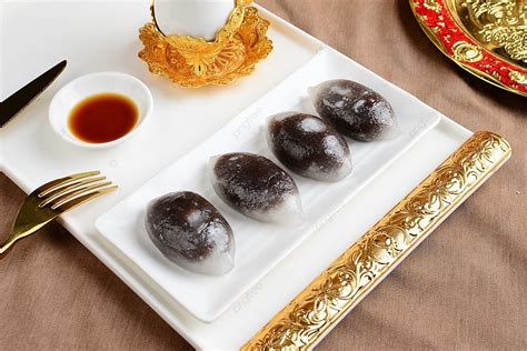 A Plate Of Guangdong Snacks Chaoshan Bean Paste Crystal Ball Background Chaoshan Cantonese