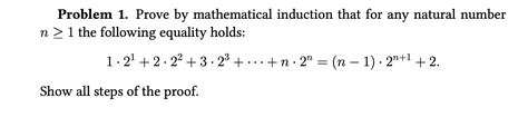 Solved Problem Prove By Mathematical Induction That For Chegg