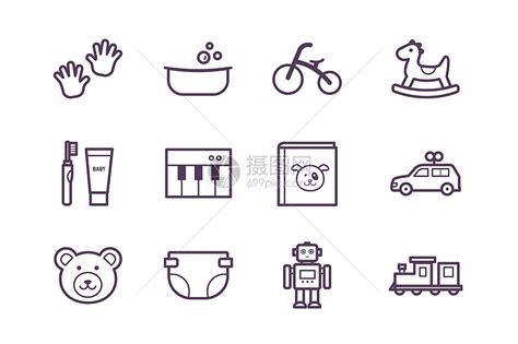 母婴用品图标插画图片下载 正版图片400271664 摄图网
