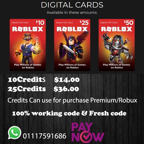 Roblox T Card 10 25 Video Gaming Video Games Others On Carousell
