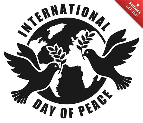 Modèle de logo pour la Journée internationale de la paix Modèle de design gratuit